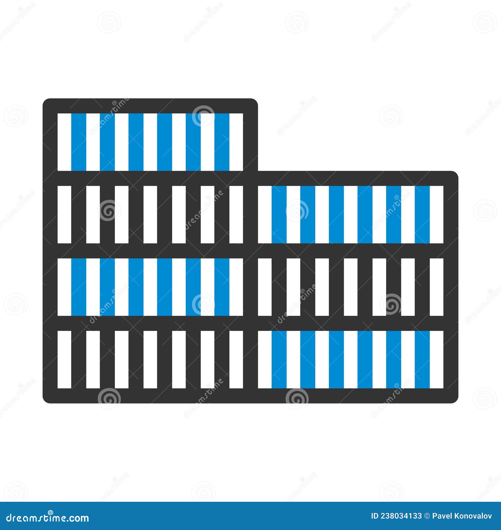 Container Stack Icon stock vector. Illustration of load - 238034133