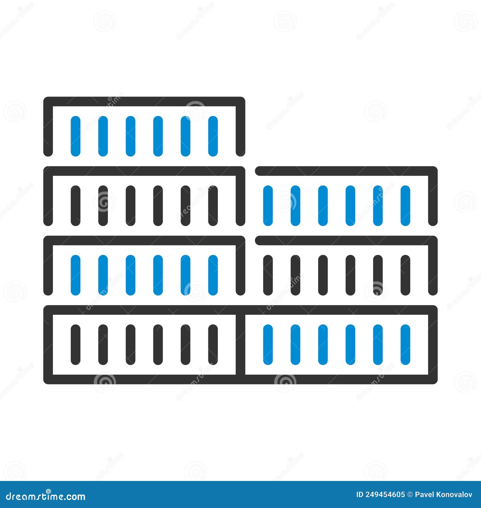 Container Stack Icon stock vector. Illustration of business - 249454605