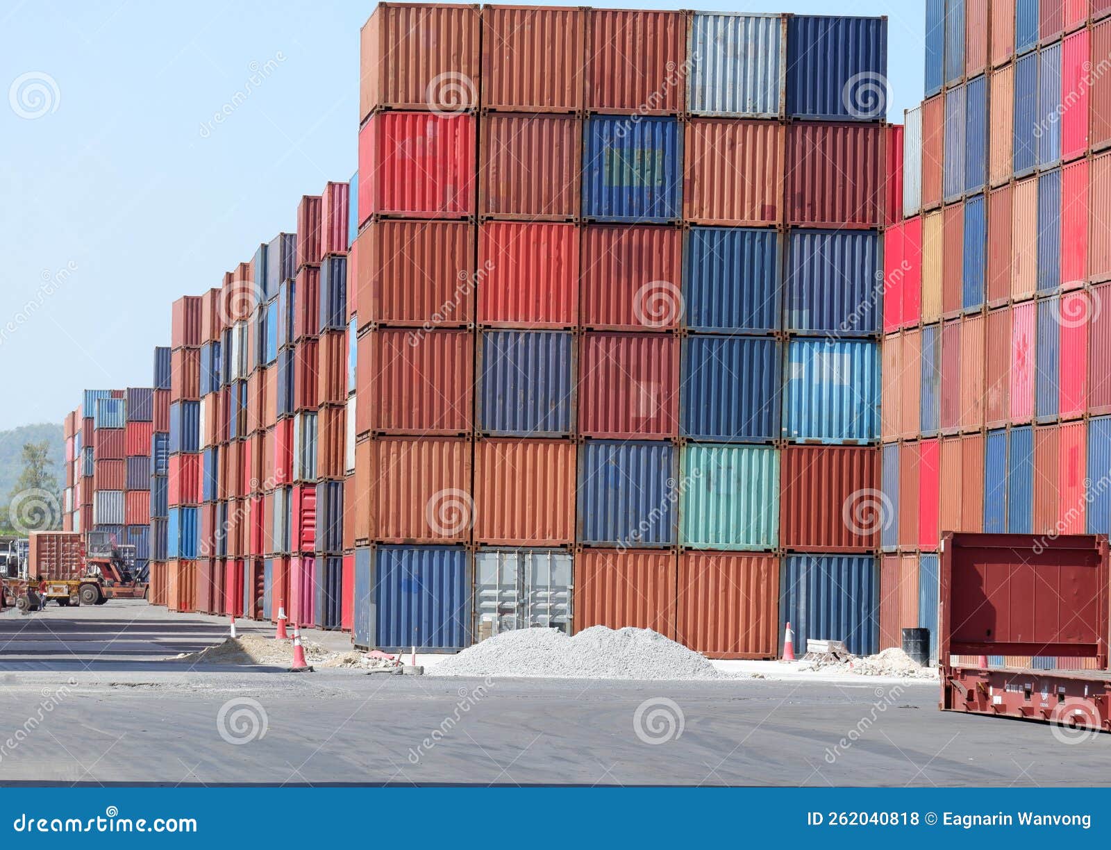 Container Stacks and Views of the Container Yard Industry Industry ...