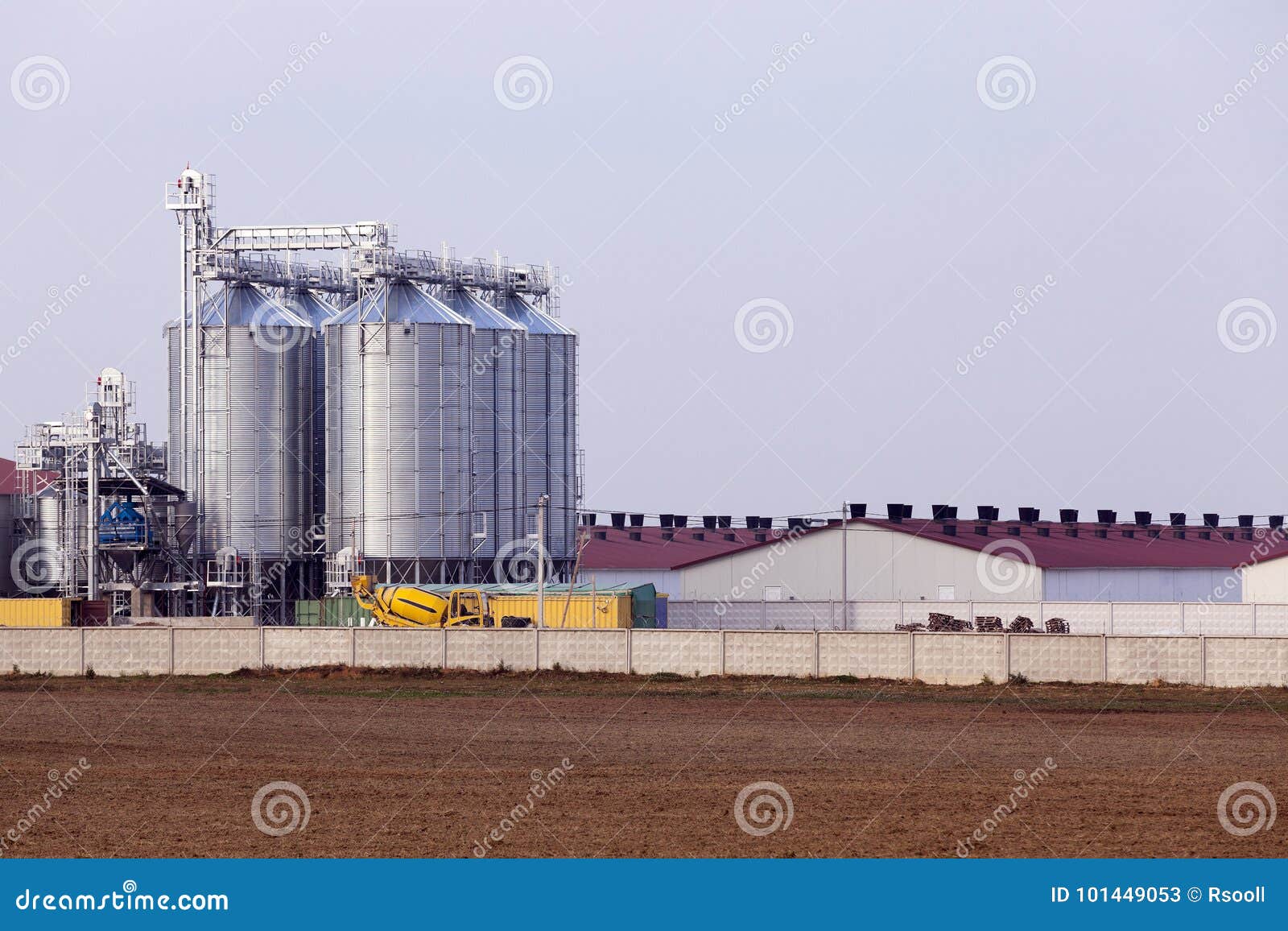 Container for Storage of a Crop Stock Image - Image of factory, field ...