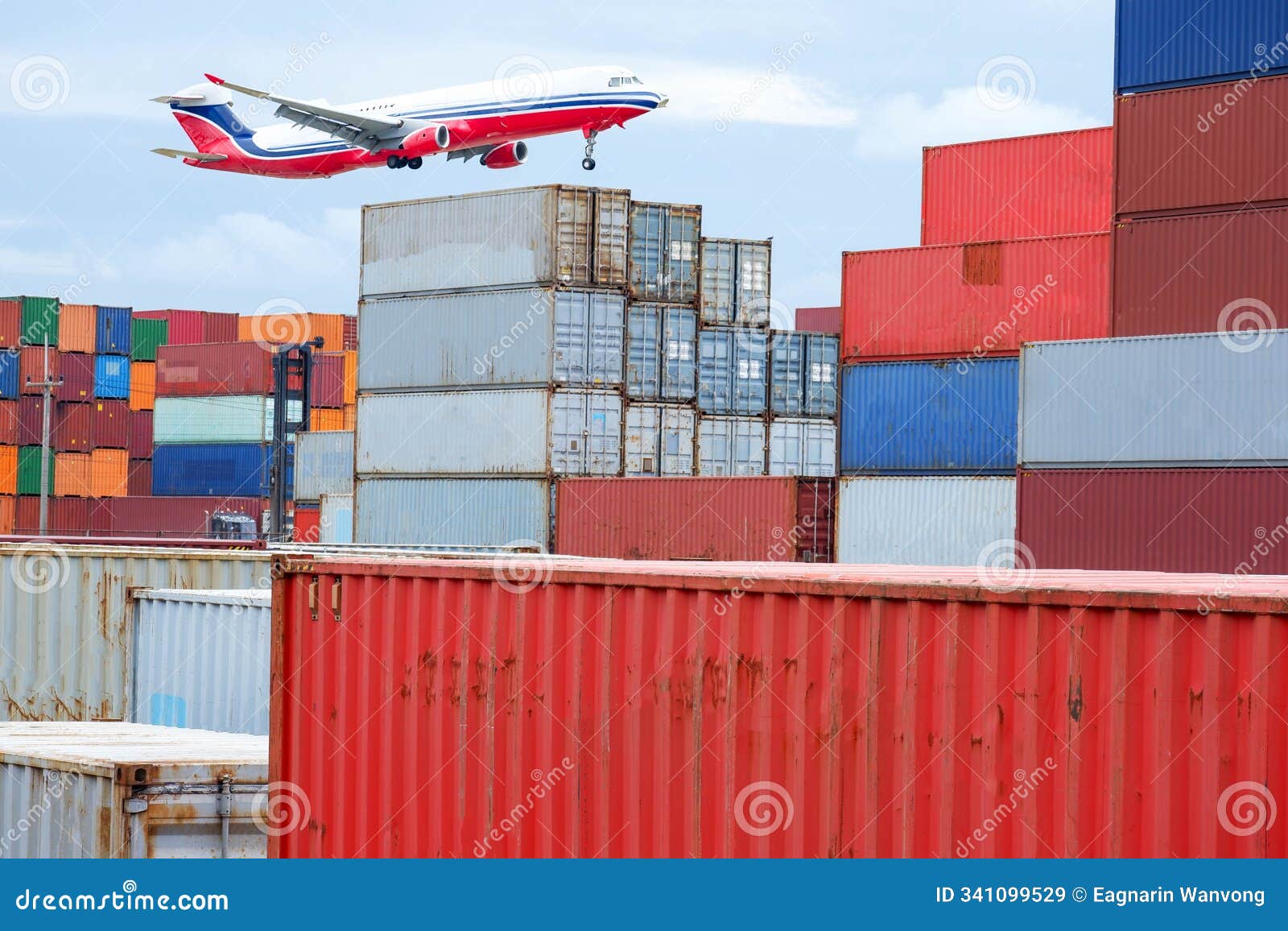 Container Storage Yard International Trade Perspective Stock Image ...