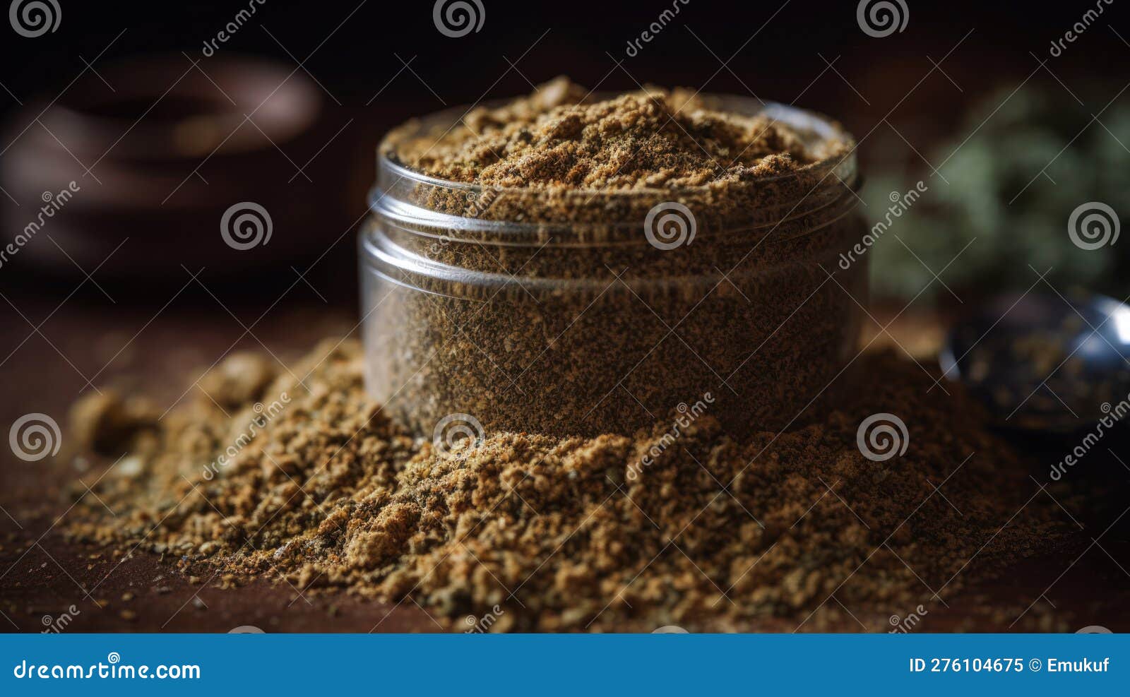 Container with Strong Cannabis Kief, Trichome Hash with High Thc ...