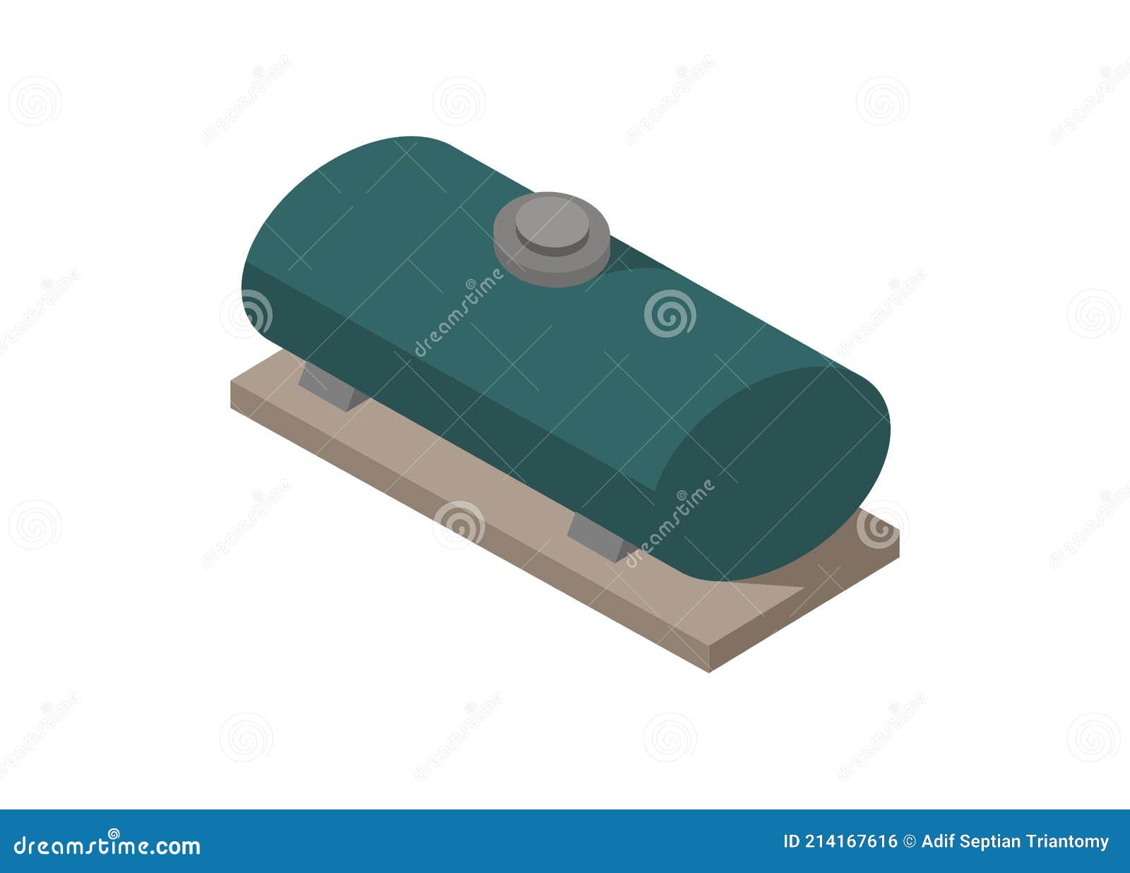 Container Tank in Isometric View. Simple Flat Illustration Stock Vector ...
