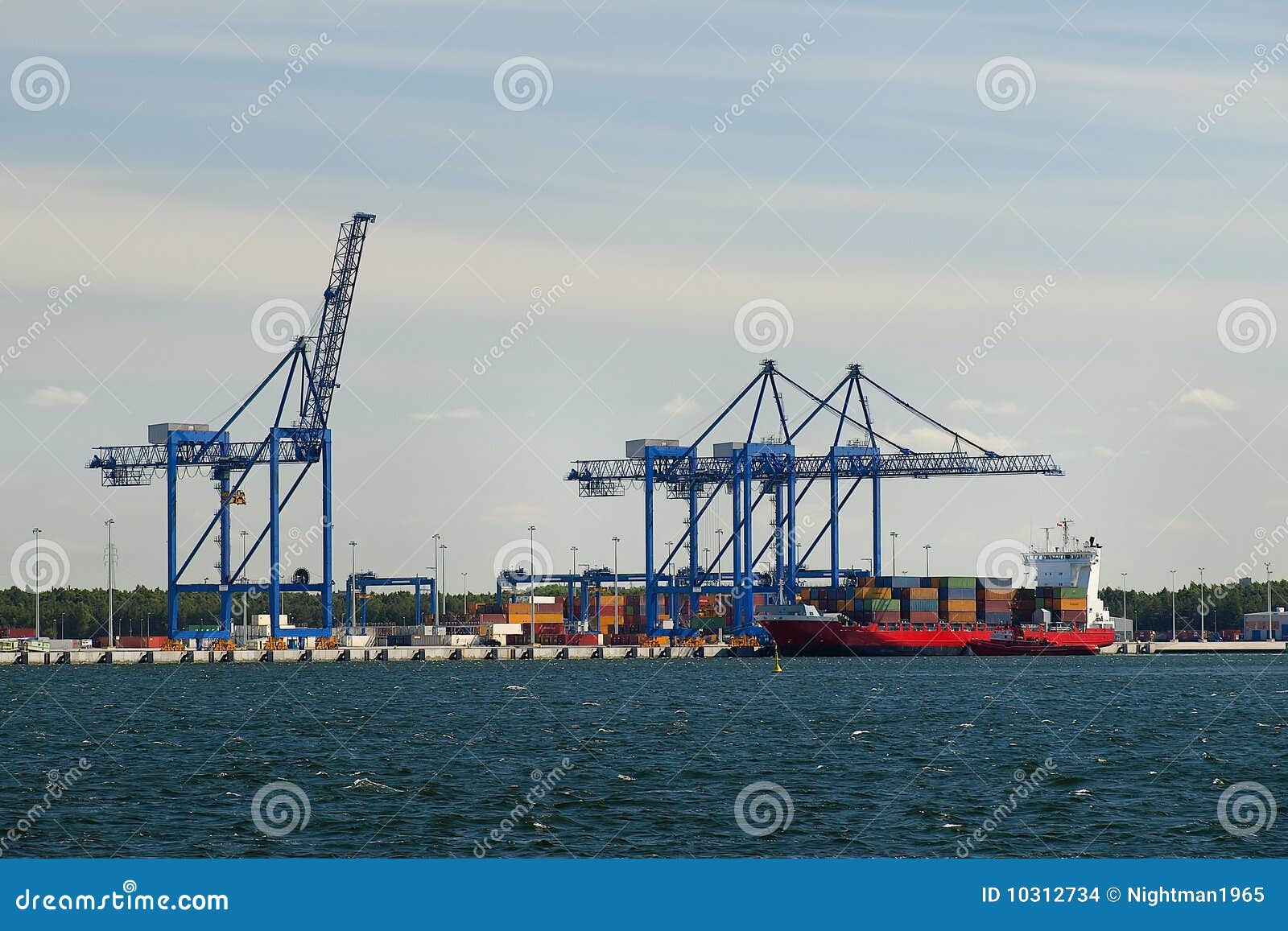 Container terminal stock photo. Image of huge, equipment - 10312734