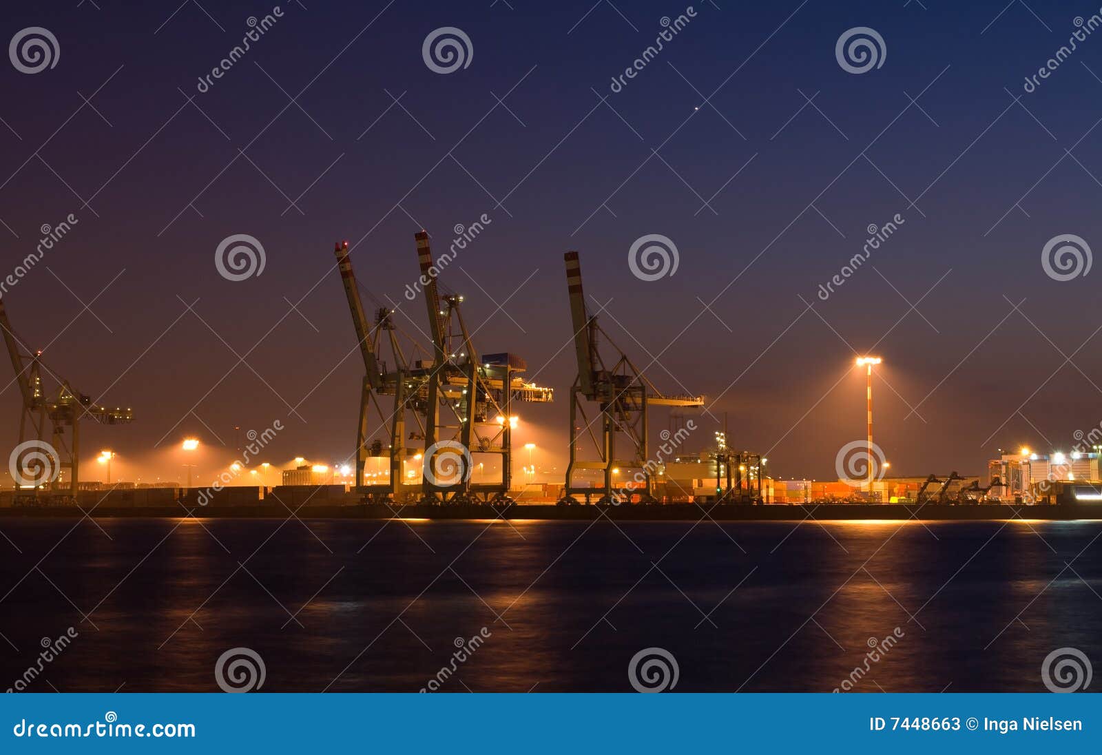 Container Terminal Or Shipping Container Yard Stock Photo ...