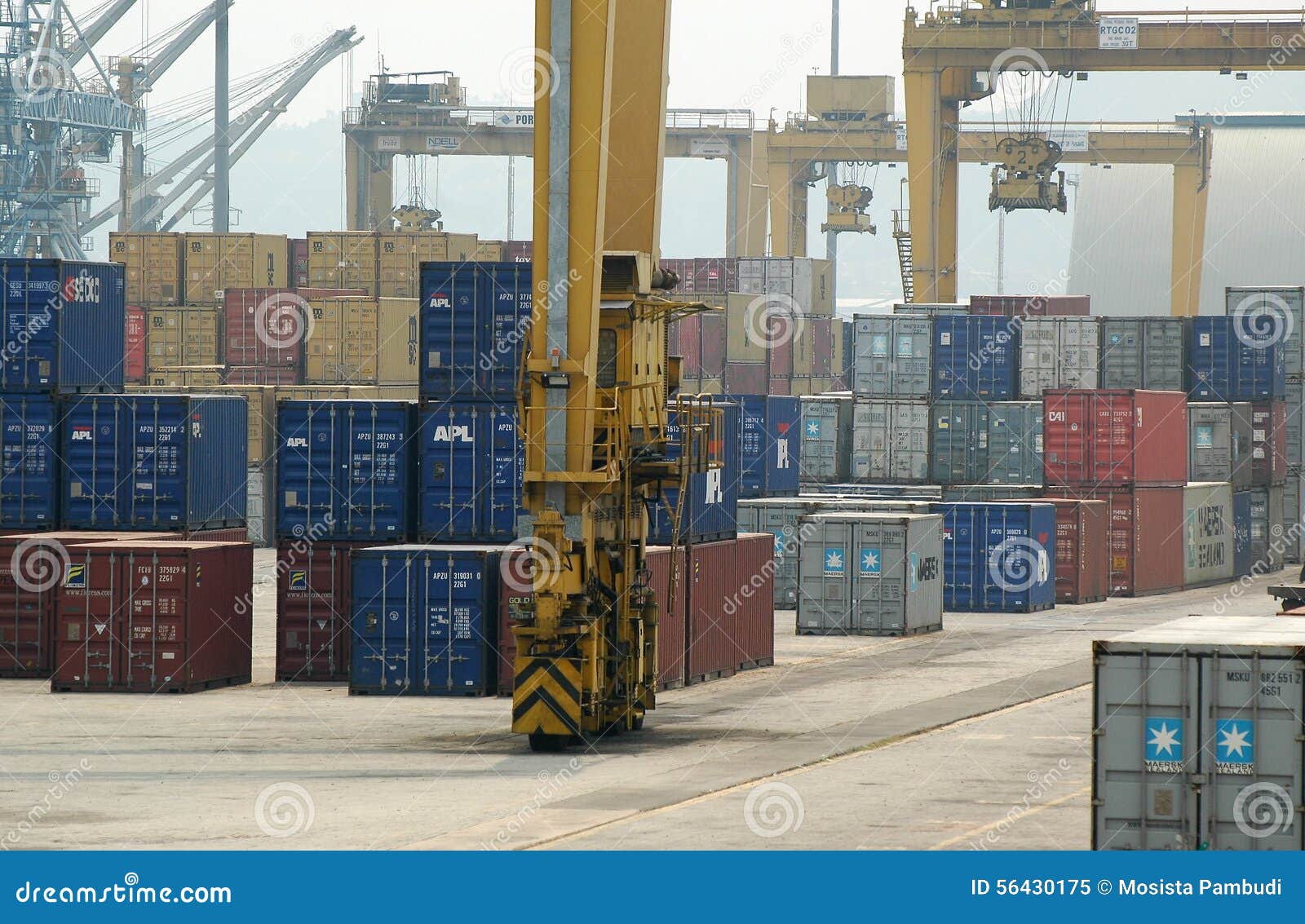 Container Terminal editorial image. Image of export, dragging - 56430175