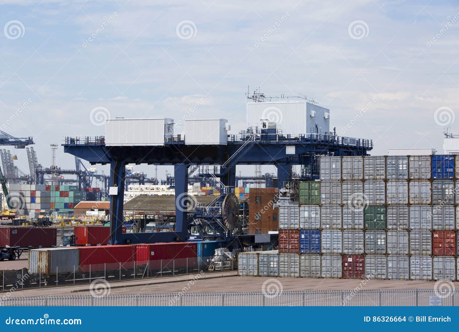 Container terminal editorial stock image. Image of docks - 86326664