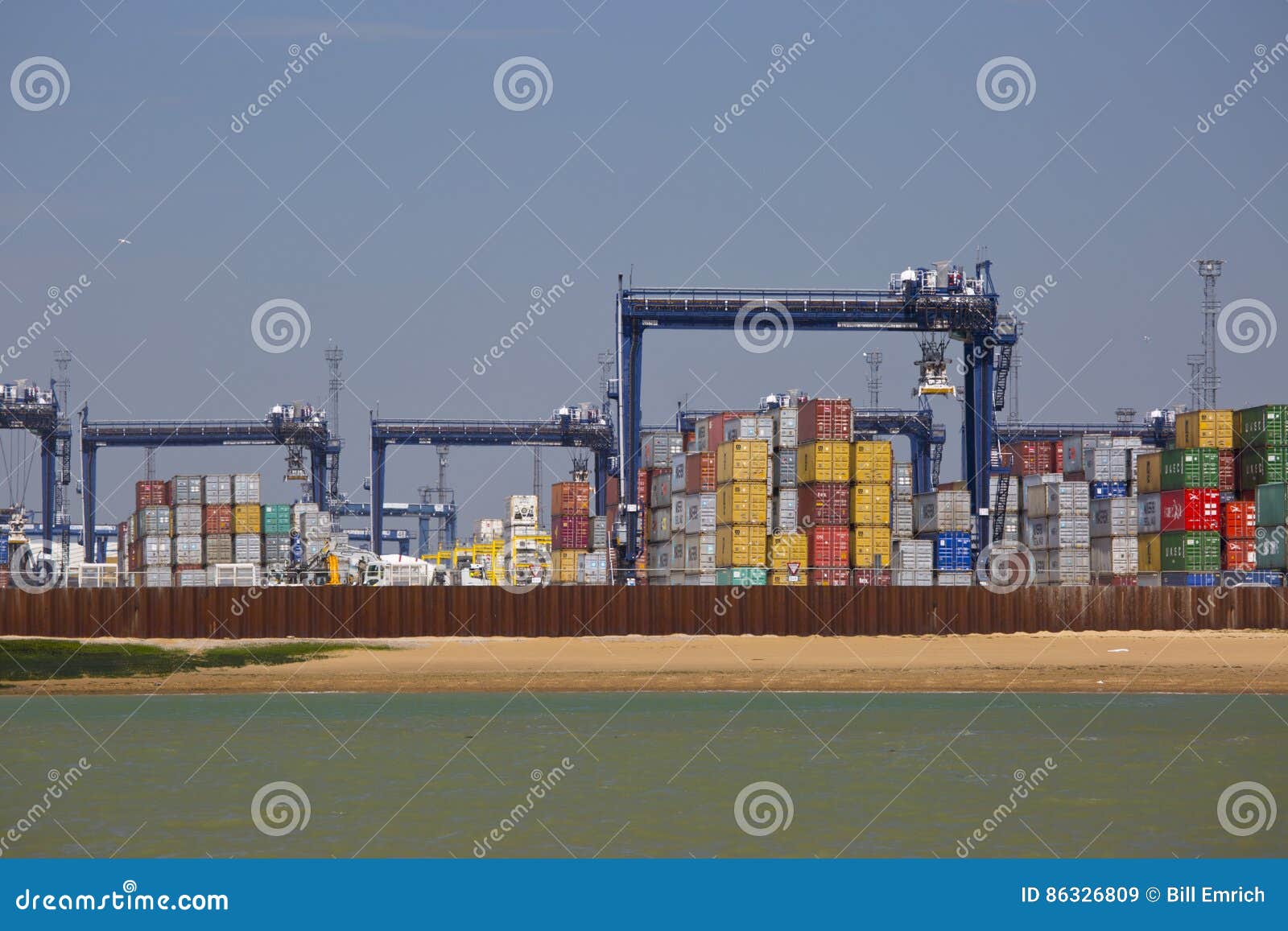 Container terminal editorial stock image. Image of tankers - 86326809