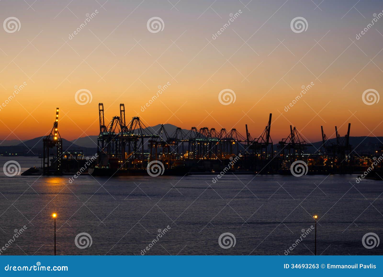 Container terminal stock image. Image of dark, construct - 34693263