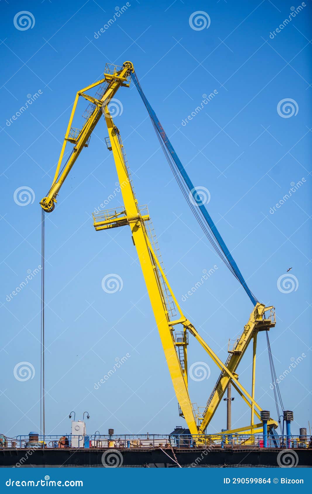 Container Terminal, with Cranes, in a Commercial Port Stock Photo ...