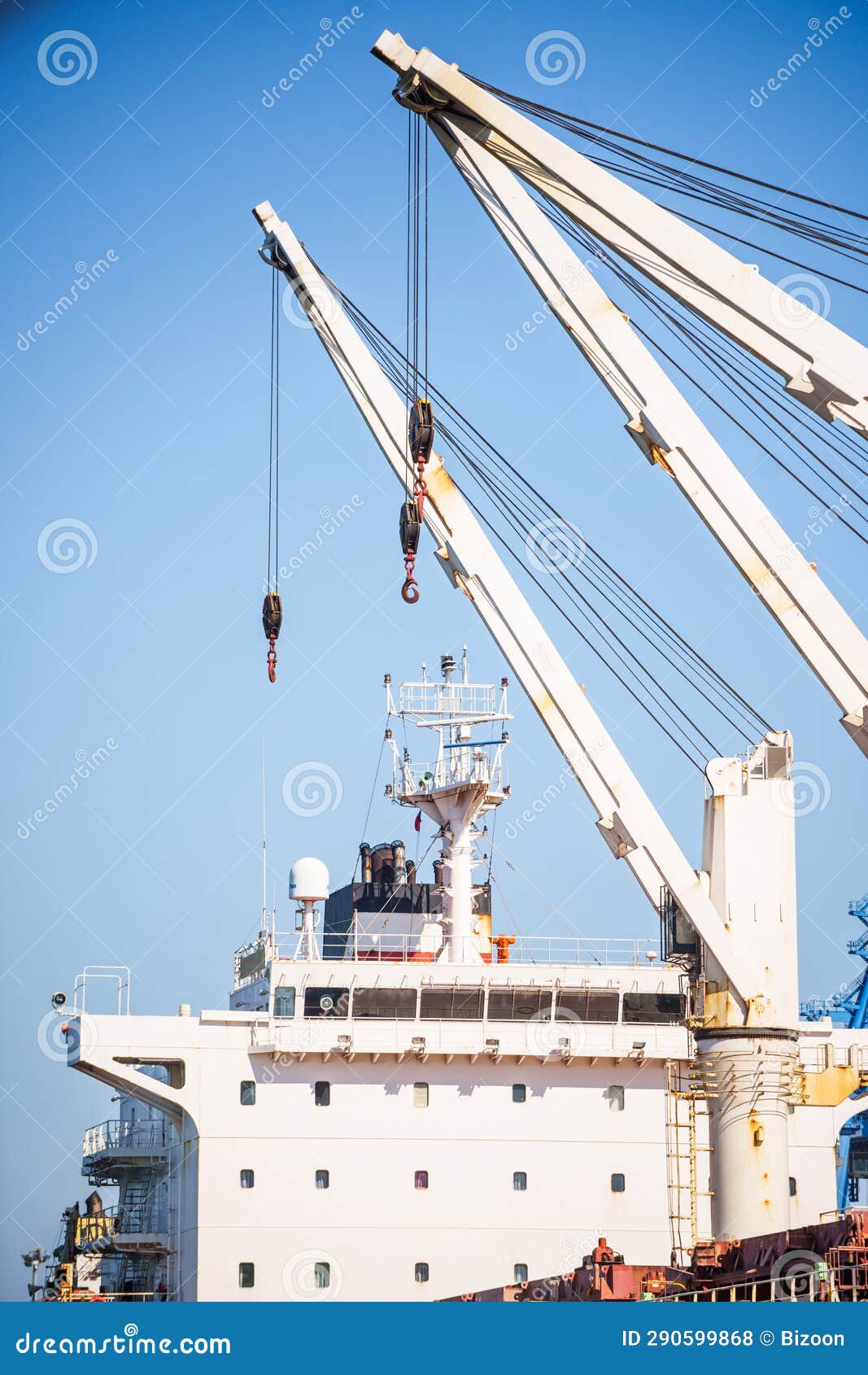 Container Terminal, with Cranes, in a Commercial Port Stock Photo ...