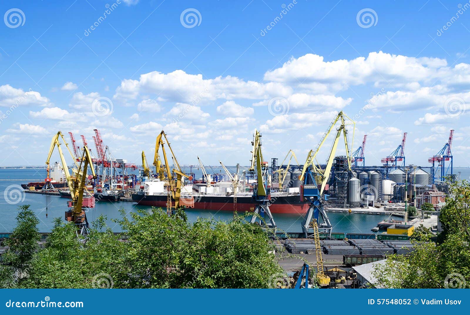 Container Terminal, Deep-water Port Stock Photo - Image of heavy, port ...