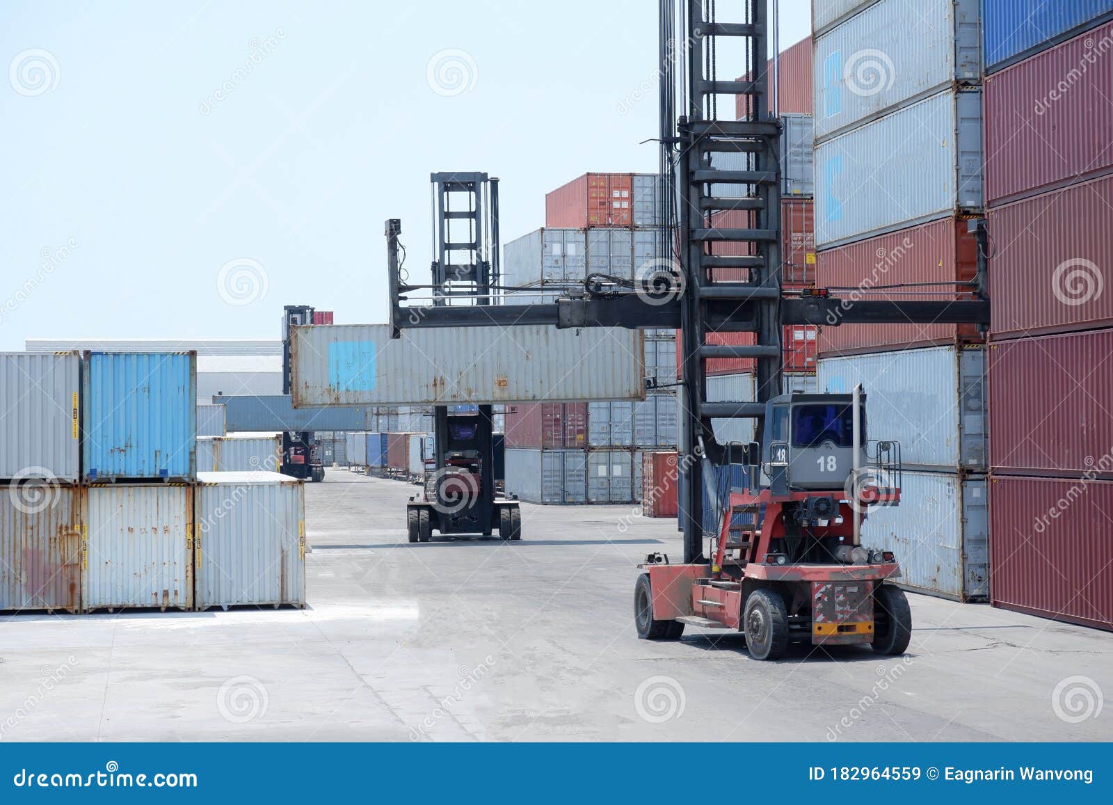 Container Terminal International Transport Logistics Stock Image ...