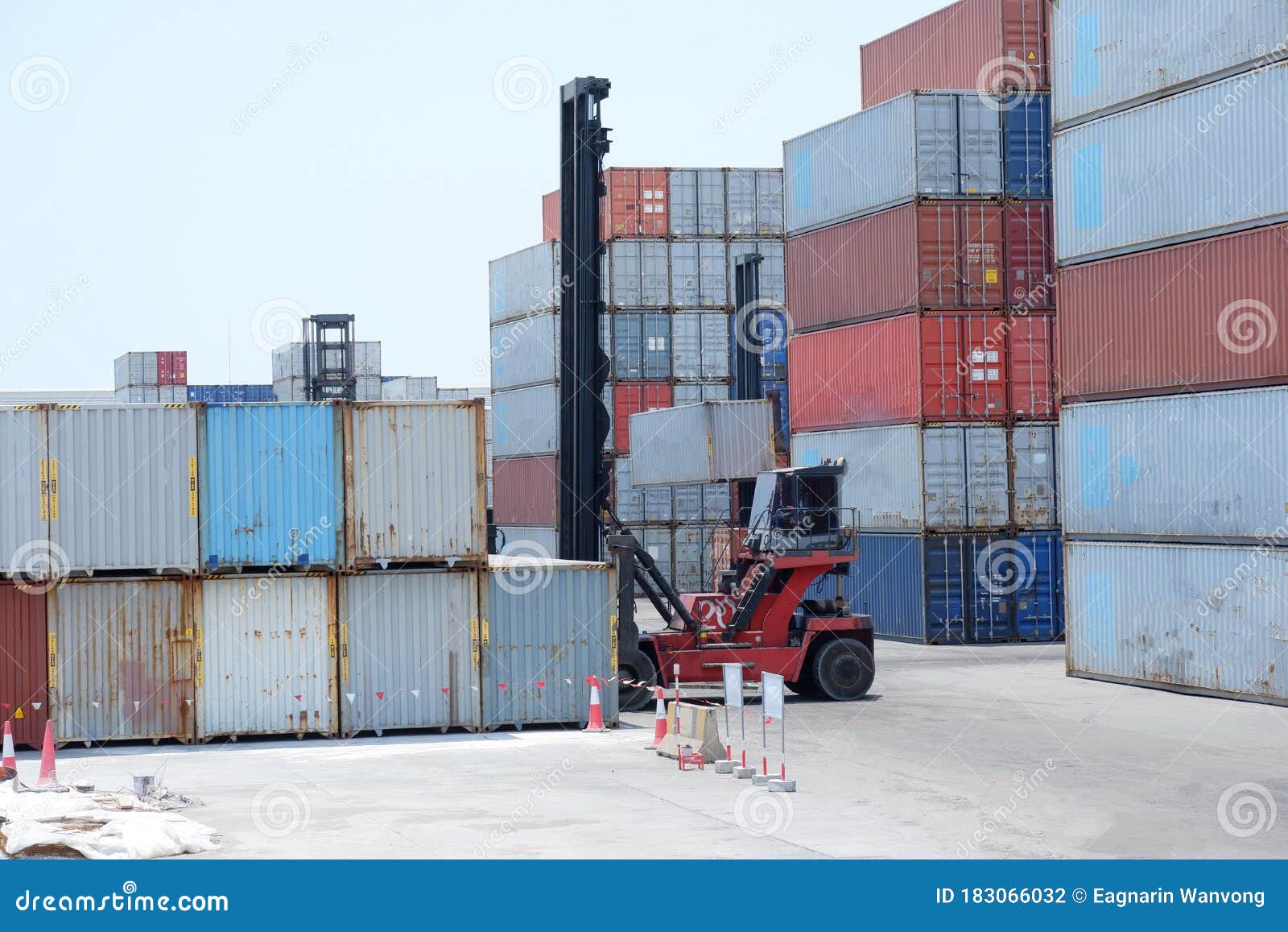 Container Terminal International Transport Logistics Stock Photo ...