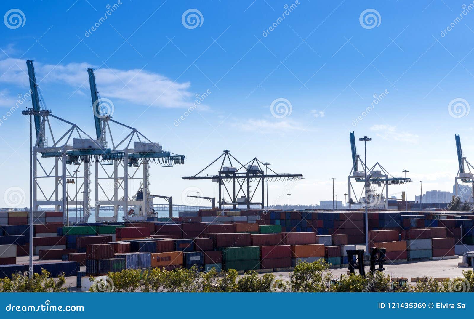 Container Terminal, Cargo Port. Stock Image - Image of craine ...