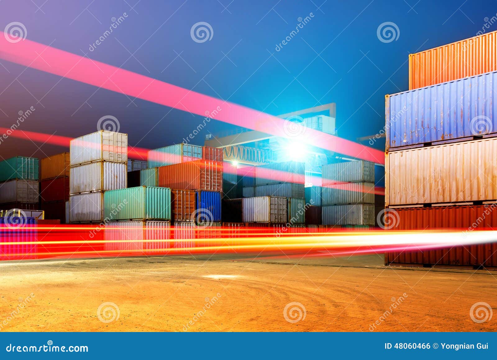 Container Terminal stock photo. Image of container, industry - 48060466
