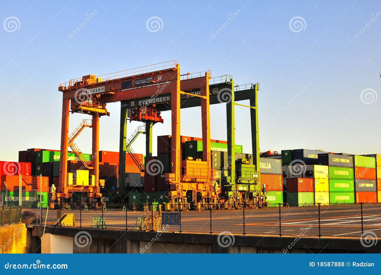 Container Terminal in Odaiba, Tokyo Editorial Stock Photo - Image of ...