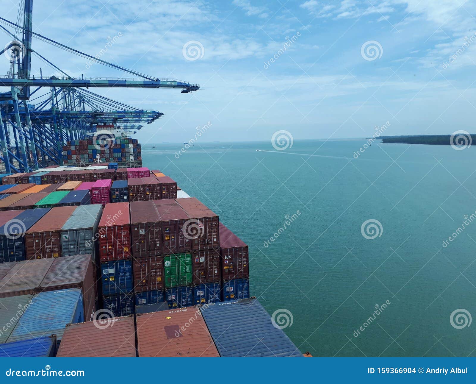 Container Terminal editorial stock image. Image of terminal - 159366904