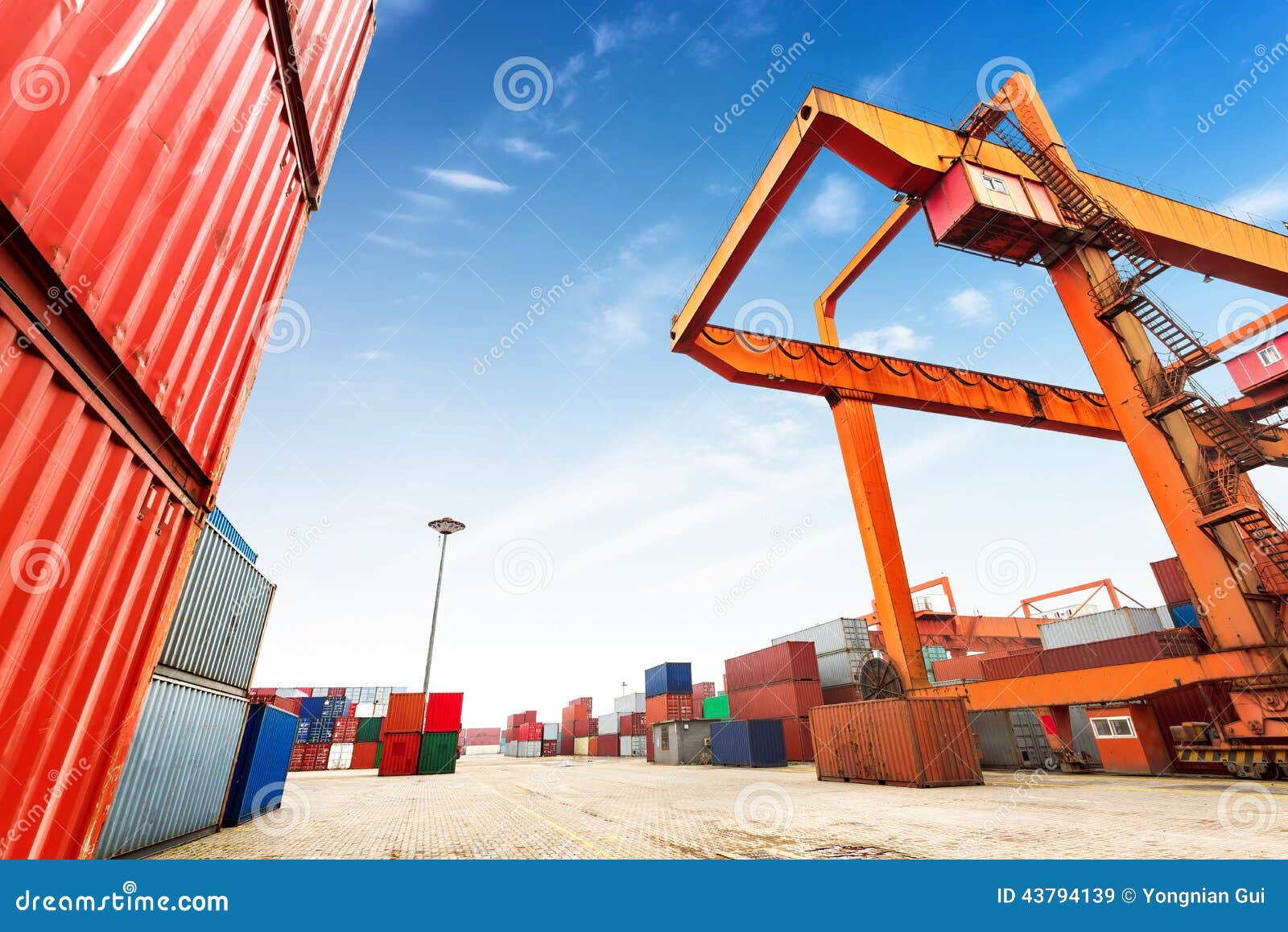 Container Terminal stock image. Image of commercial, industry - 43794139