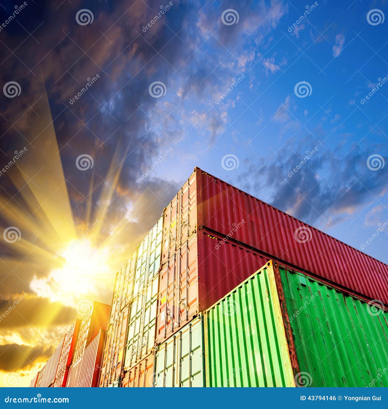 Container Terminal stock photo. Image of import, business - 43794146