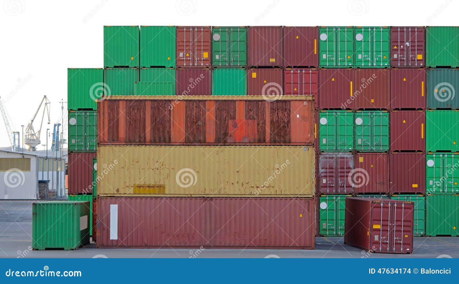 Container terminal stock photo. Image of logistics, international ...
