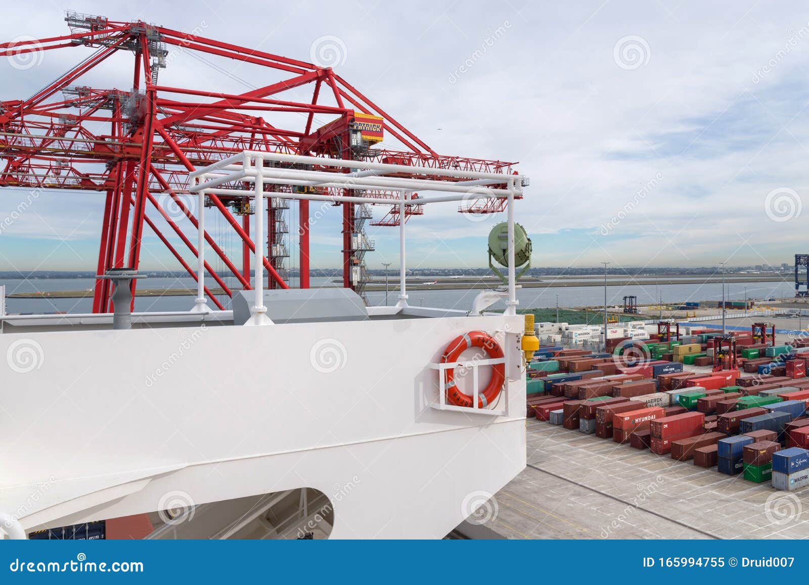 Container terminal editorial image. Image of ship, marine - 165994755