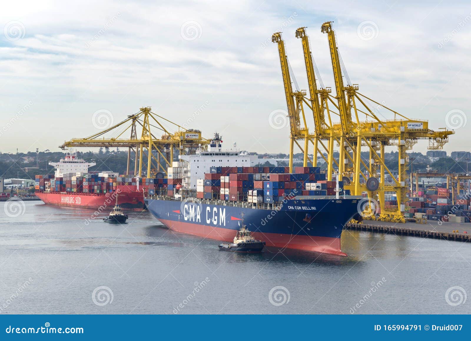 Container terminal editorial photo. Image of mast, anchor - 165994791