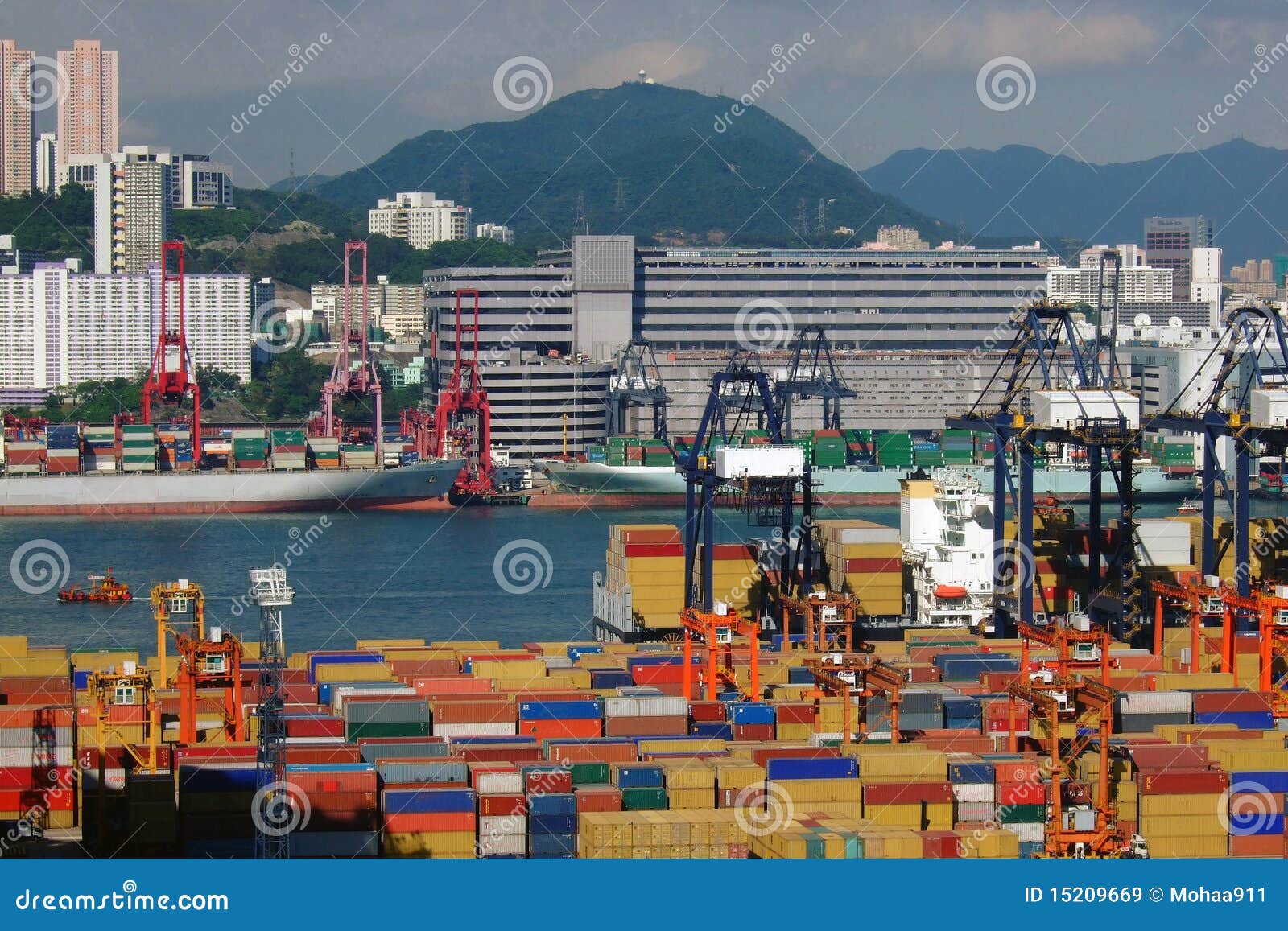 Kwai Tsing Container Terminals in Hong Kong Stock Image - Image of ...