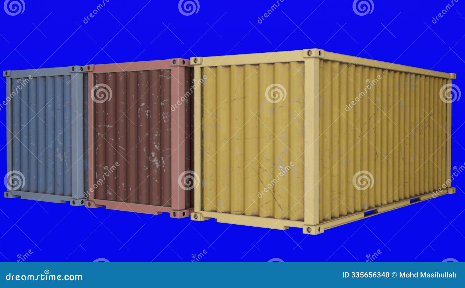 Three Container photos stock photo. Image of colour - 335656340