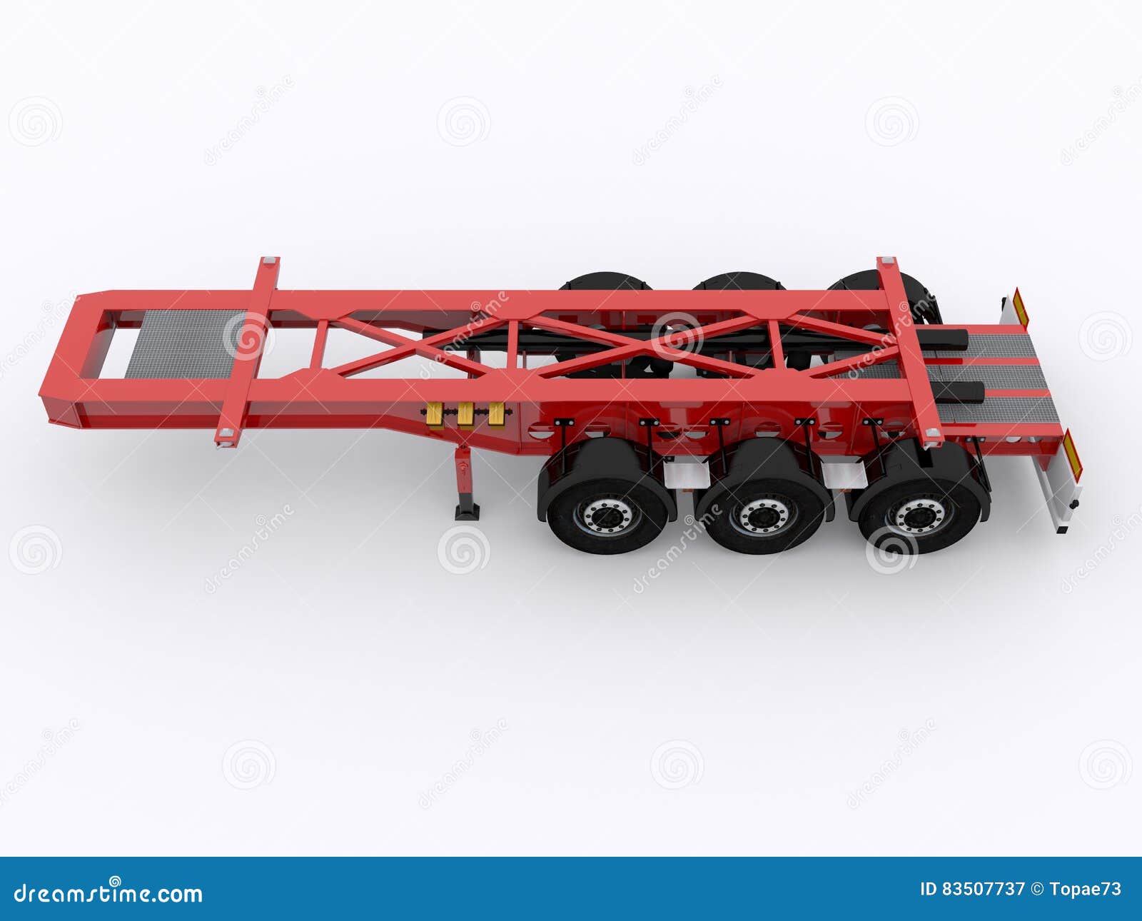 Container Trailer isolated stock illustration. Illustration of road ...