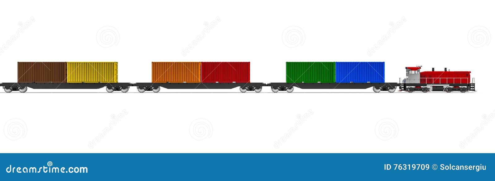 Container Train Stock Photography | CartoonDealer.com #76321028