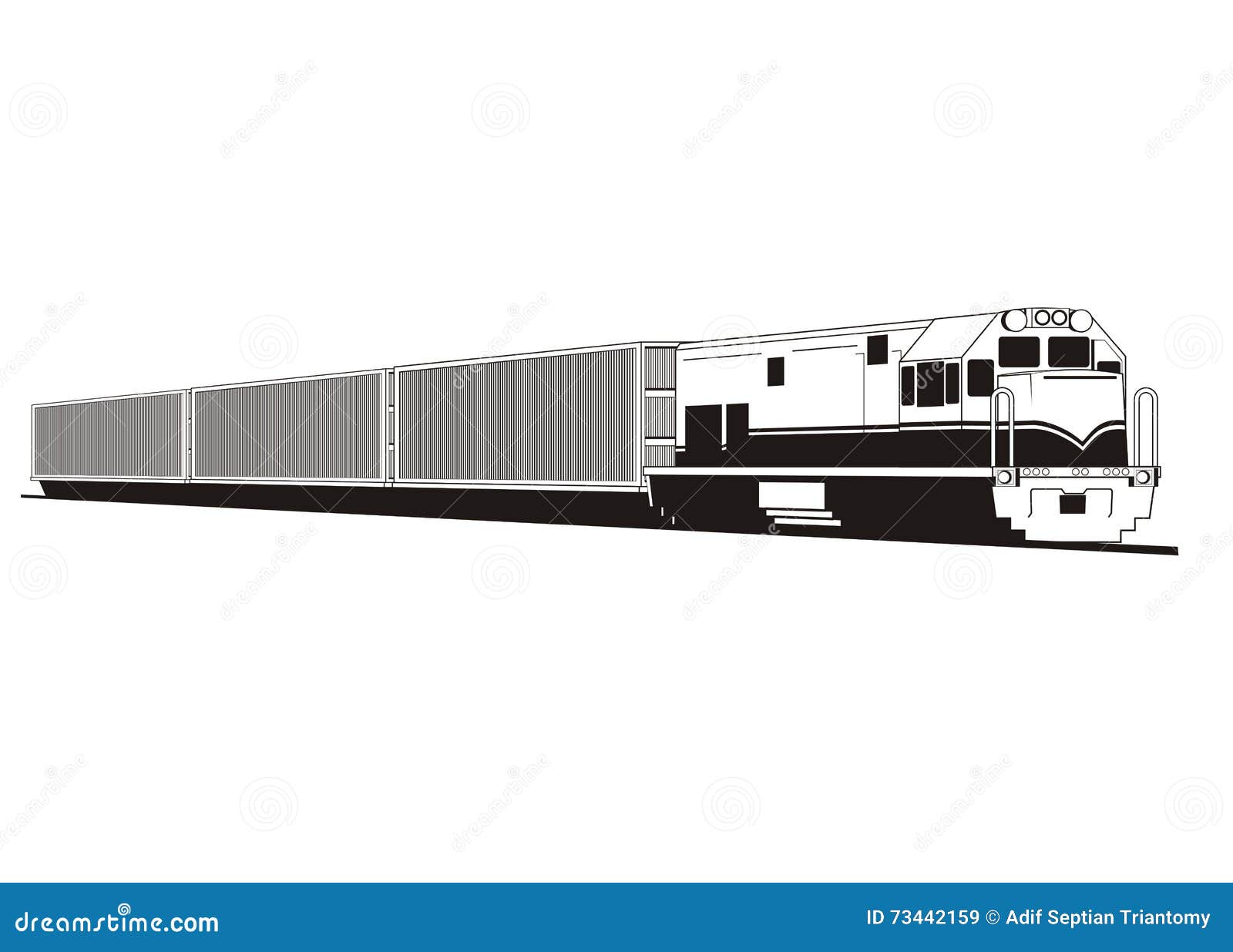 Container Train Simple Illustration Stock Vector - Illustration of ...