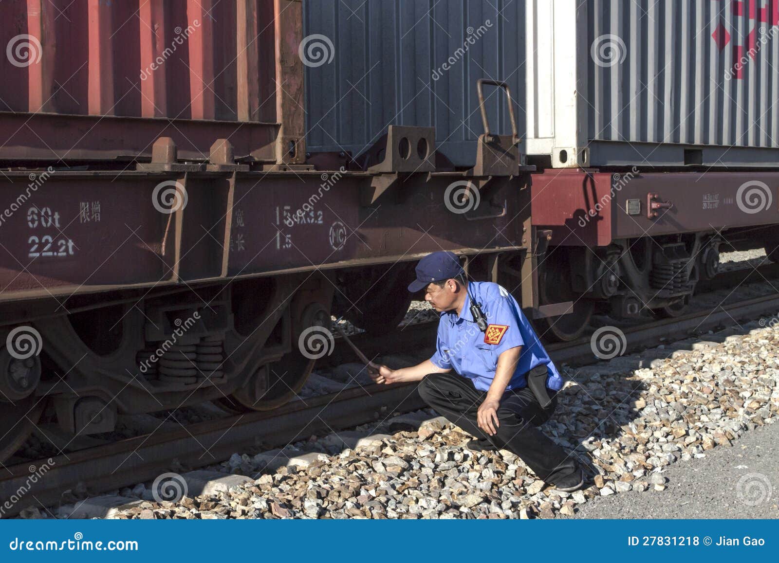 Container Train Truck Overhaul Editorial Stock Photo - Image of train ...