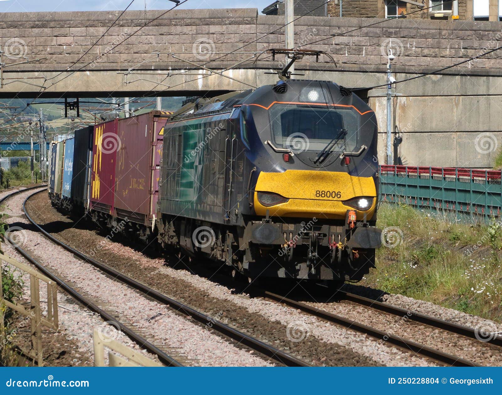 Container Train West Coast Main Line, Carnforth Editorial Stock Image ...