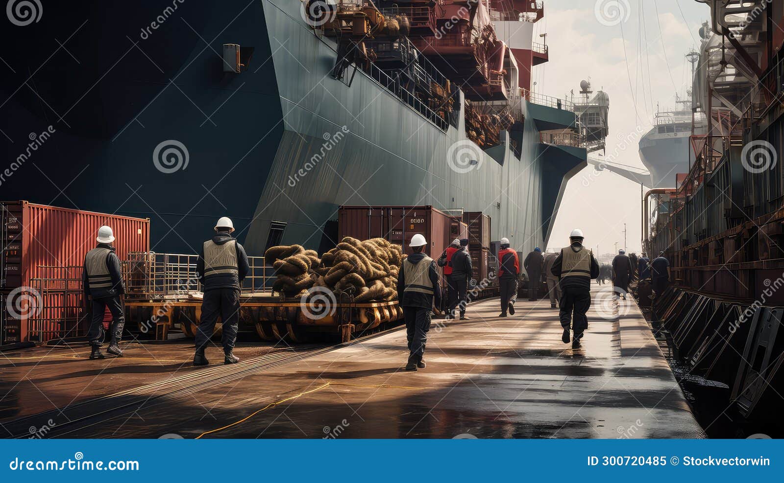 Container Transport Ship Cargo Stock Illustration - Illustration of ...