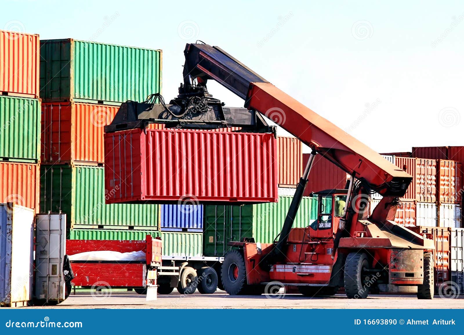 Container transportation stock photo. Image of industry - 16693890