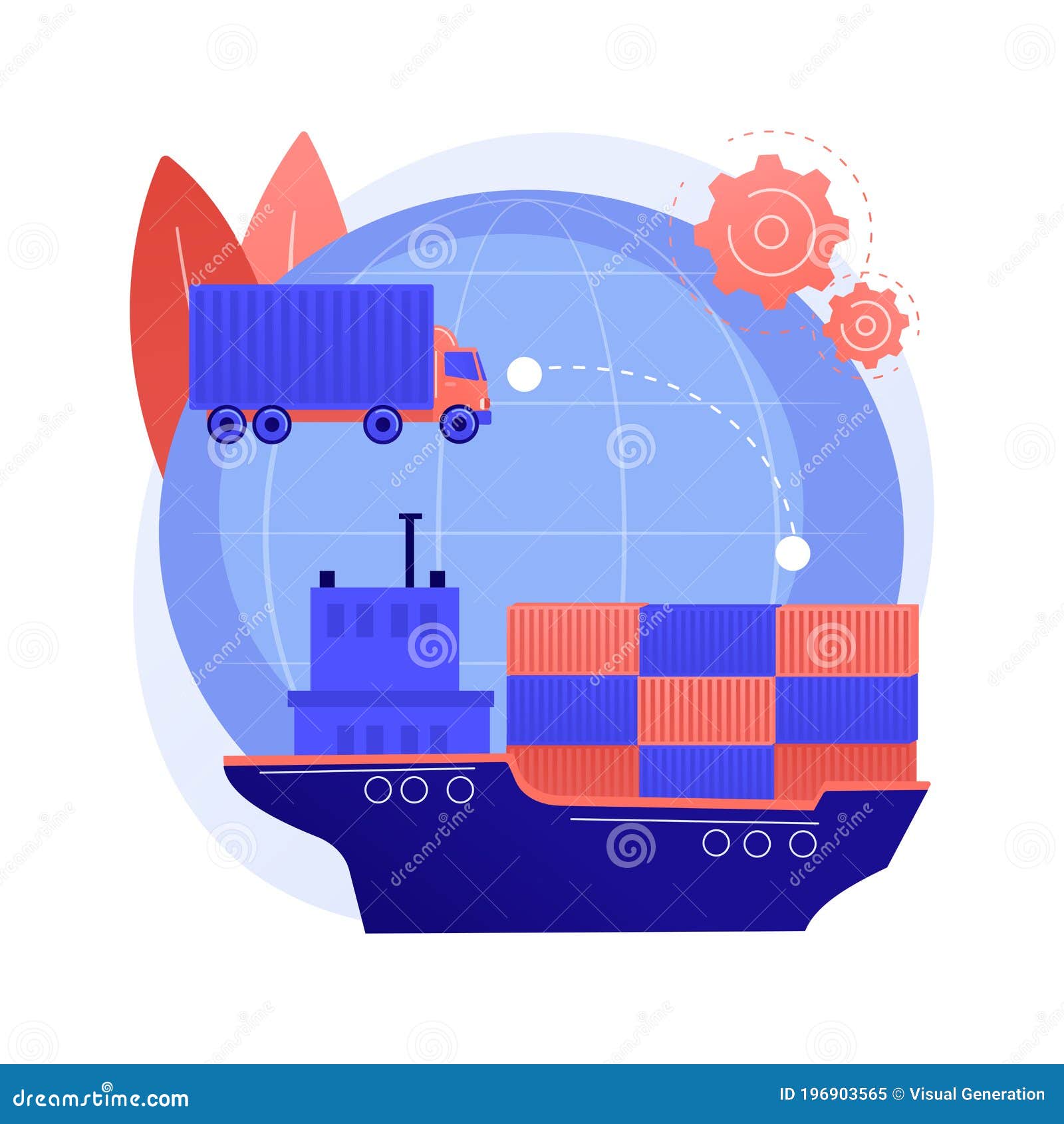 Container Transportation Abstract Concept Vector Illustration. Stock ...