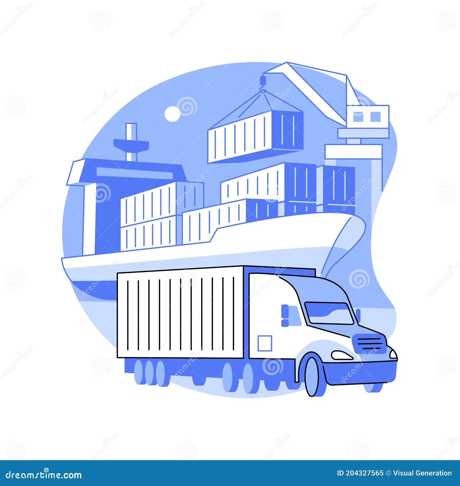 Container Transportation Abstract Concept Vector Illustration. Stock ...