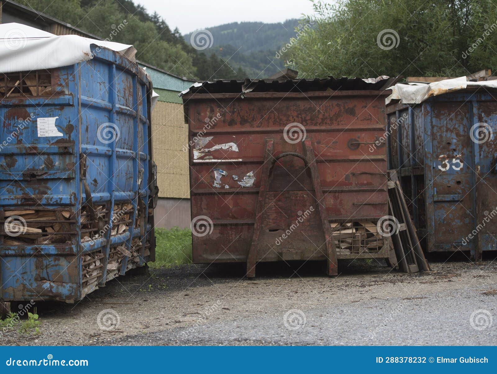 Container for Transportation of Cargo Stock Photo - Image of railroad ...
