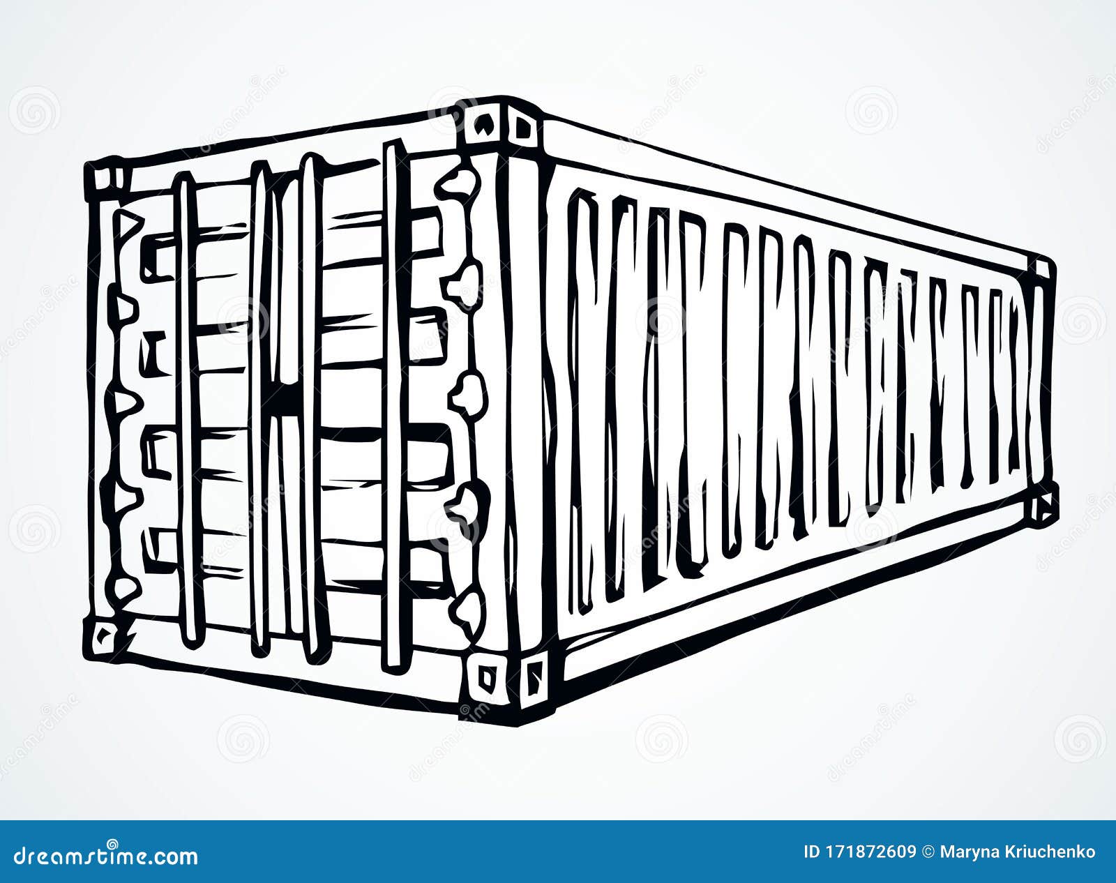 Container for Transportation. Vector Drawing Stock Vector ...