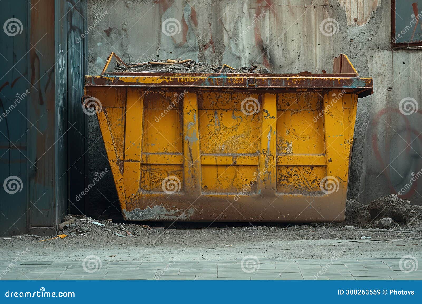 Container Trash Dumpster for Construction Waste Recycling with Care To ...