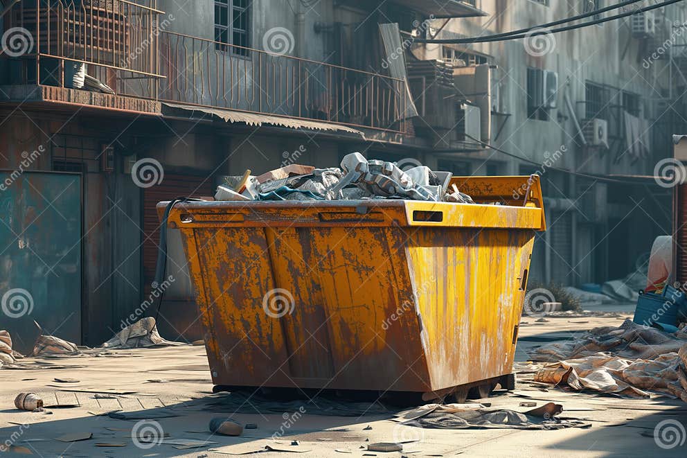 Container Trash Dumpsters are Used for Recycling Construction Waste a ...