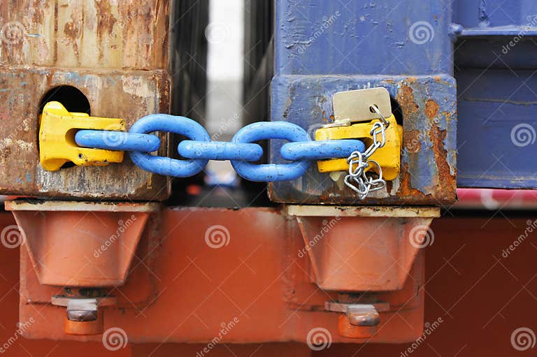 Container Truck stock image. Image of connecting, chain - 42383271