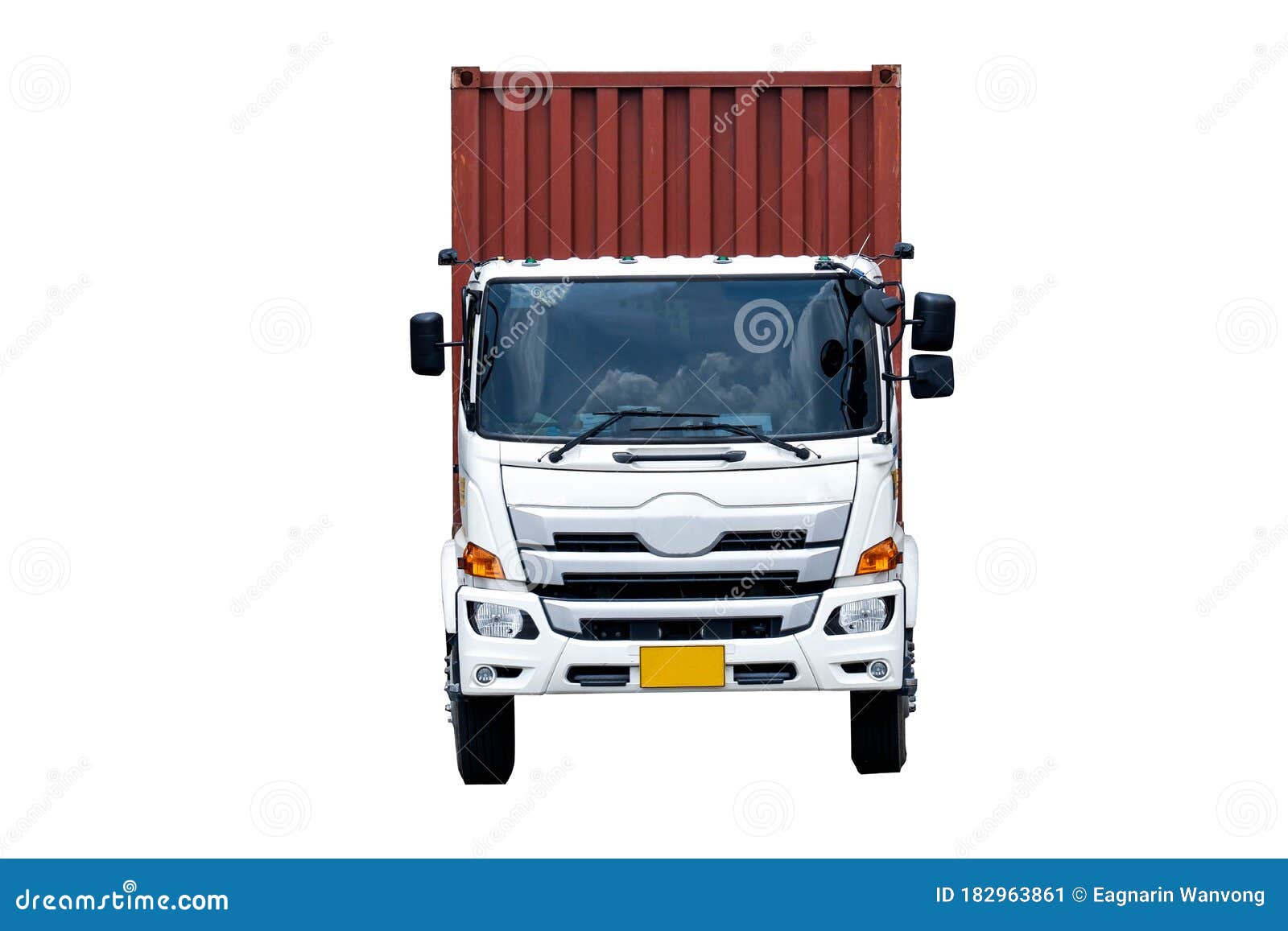 Container Truck Cut the White Back Stock Image - Image of haul ...