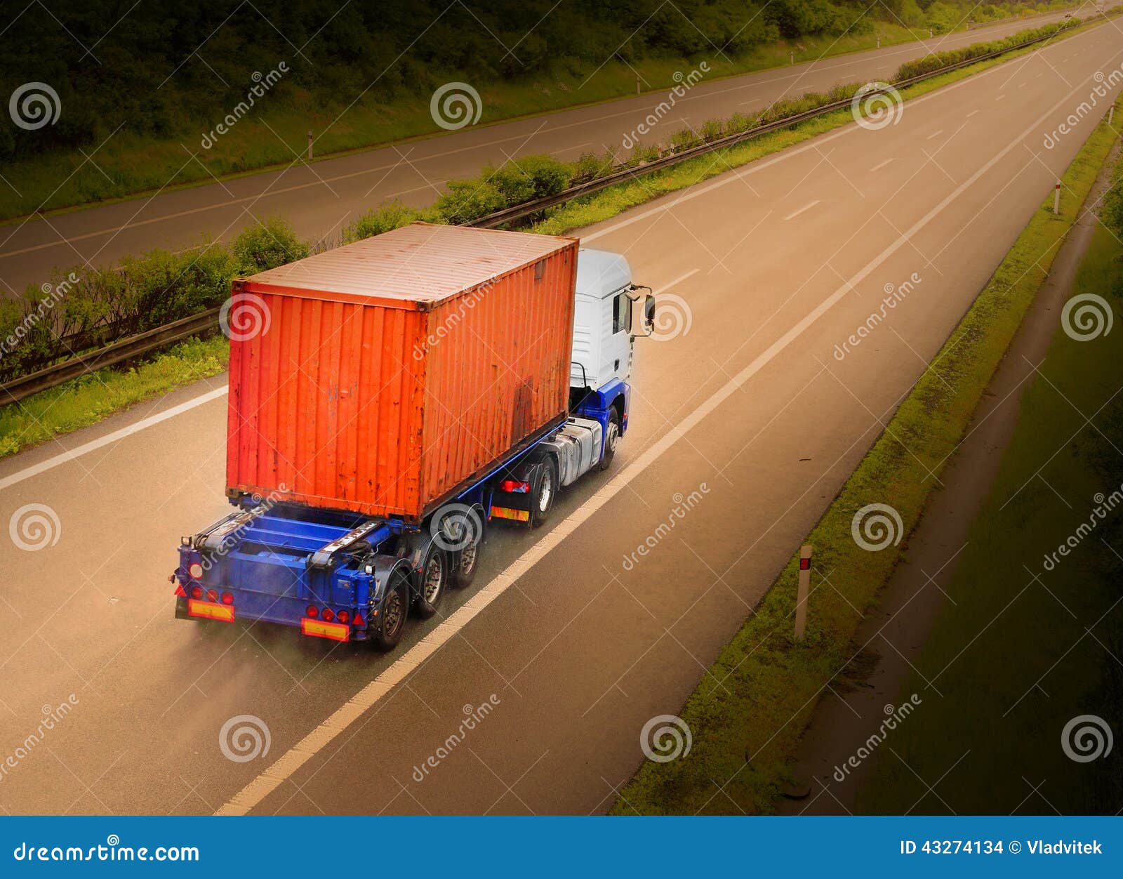 The Container Truck. Royalty-Free Stock Image | CartoonDealer.com #43274134