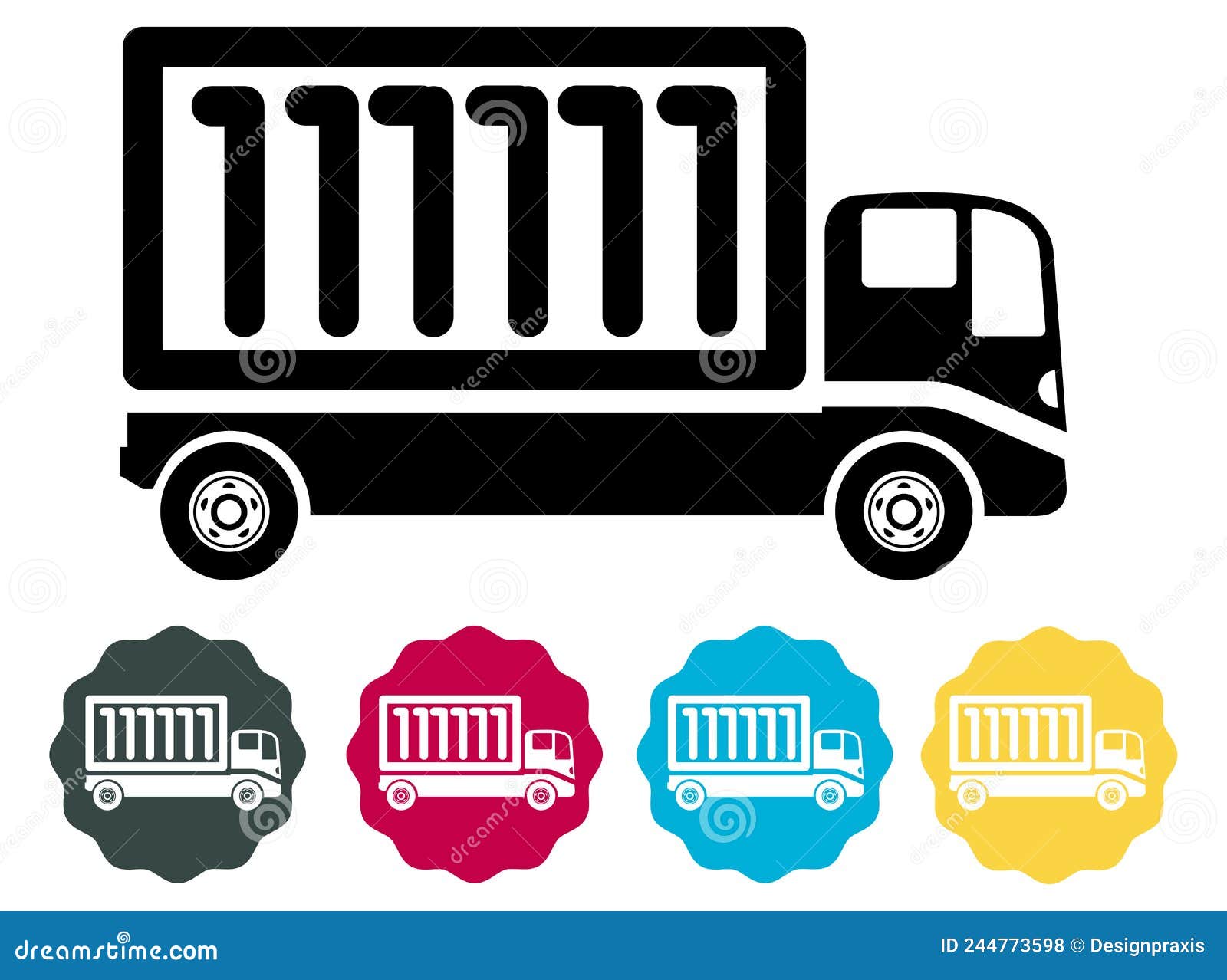 Container Truck - Icon stock vector. Illustration of purpose - 244773598