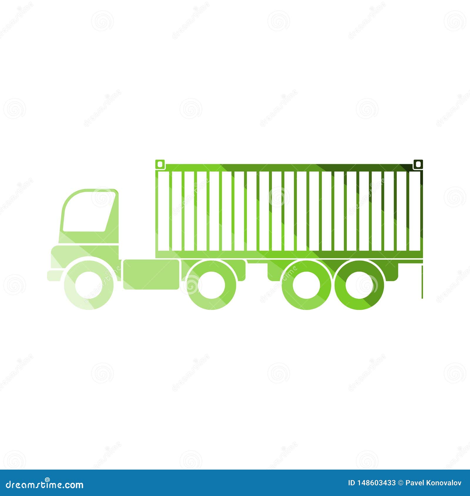 Container Truck Icon stock vector. Illustration of container - 148603433