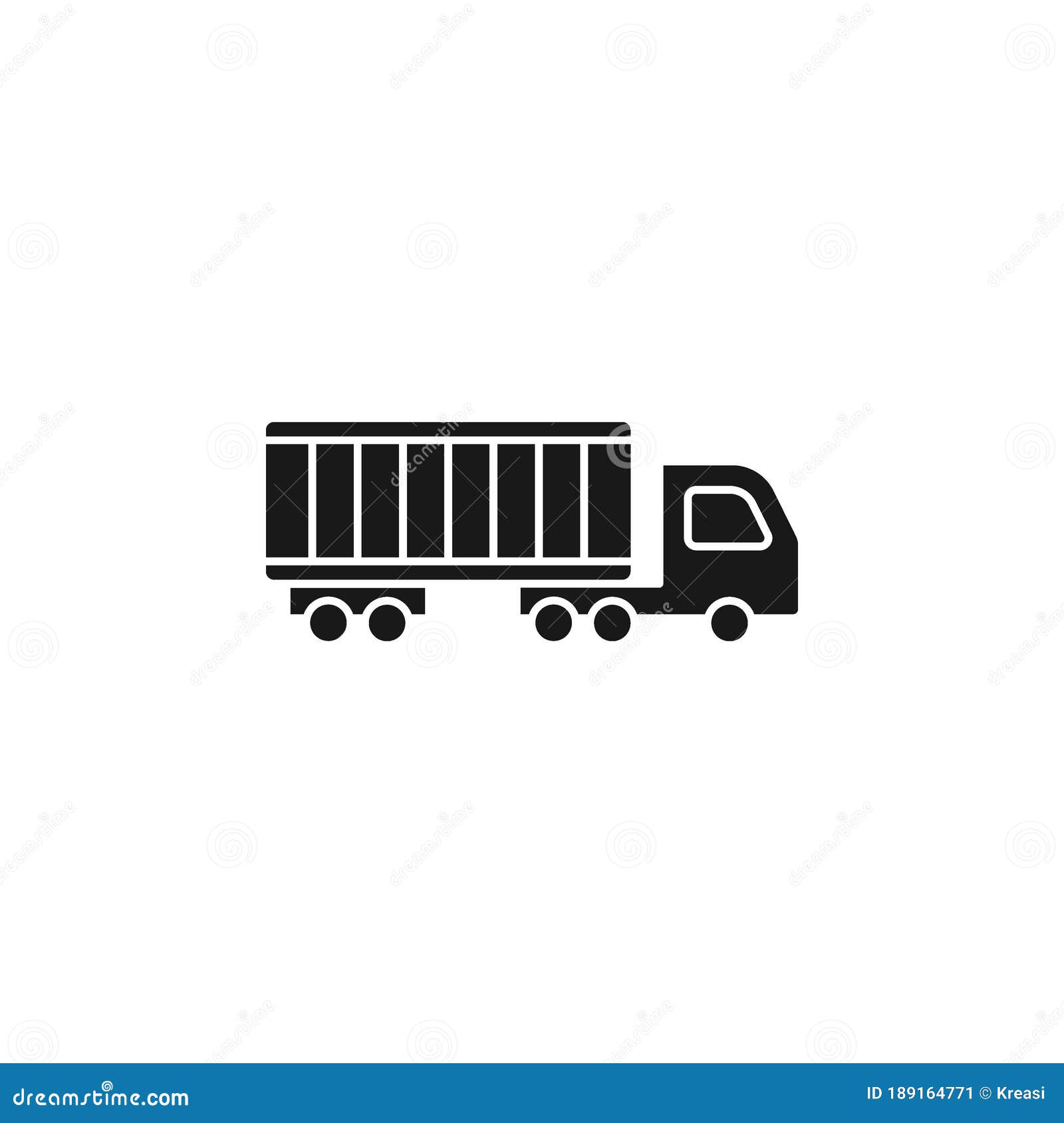 Container Truck Icon Vector Illustration Stock Vector - Illustration of ...