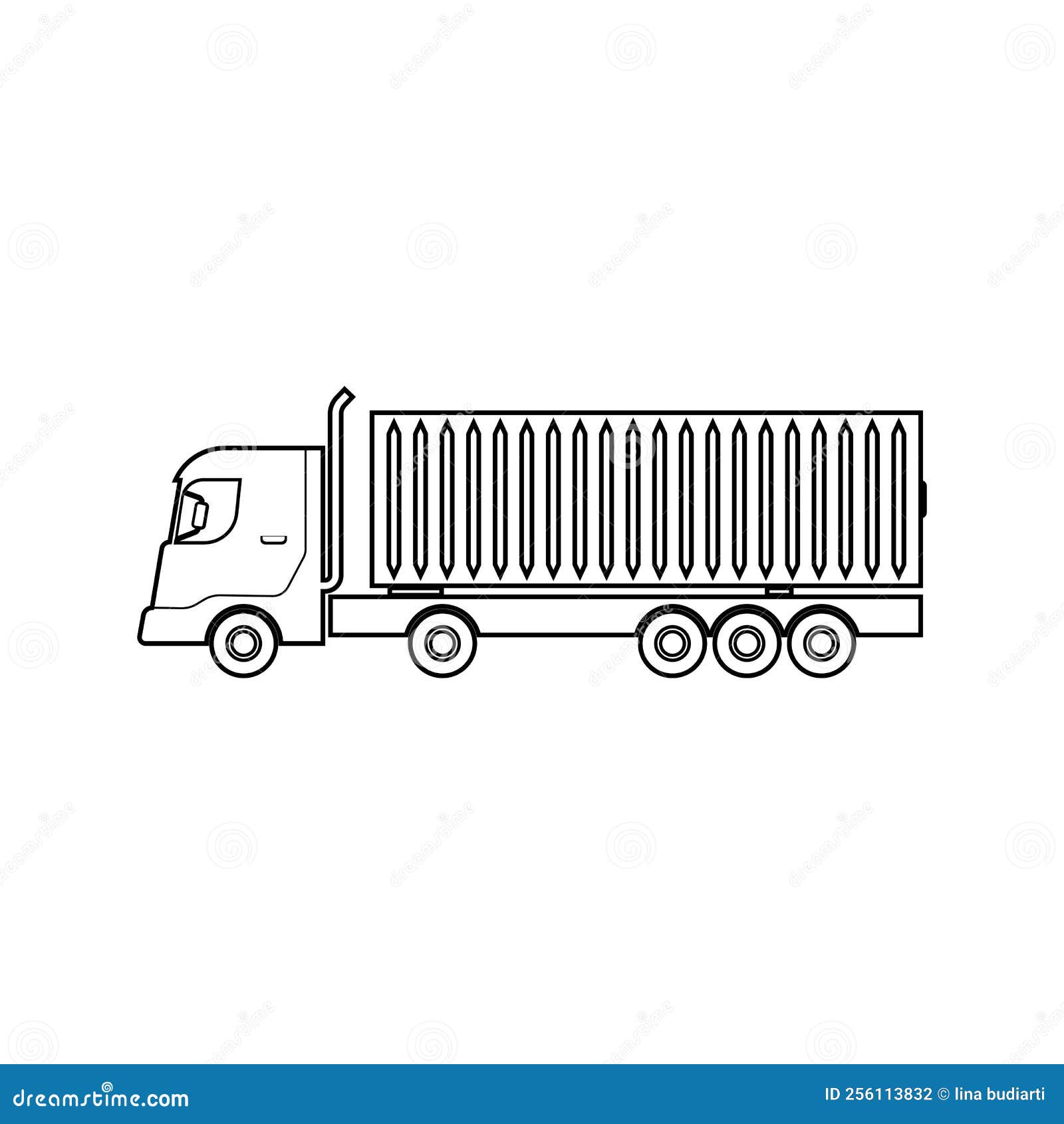Container truck icon stock vector. Illustration of carrier - 256113832