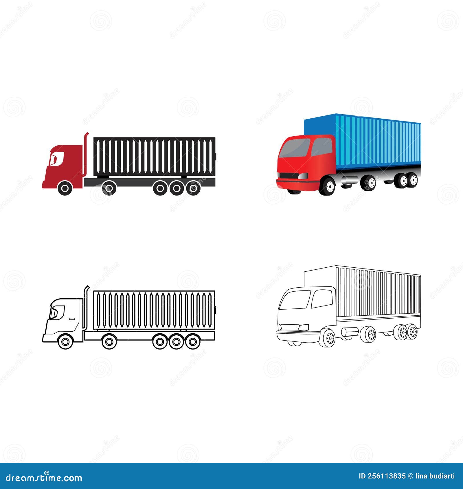 Container truck icon stock vector. Illustration of carrier - 256113835